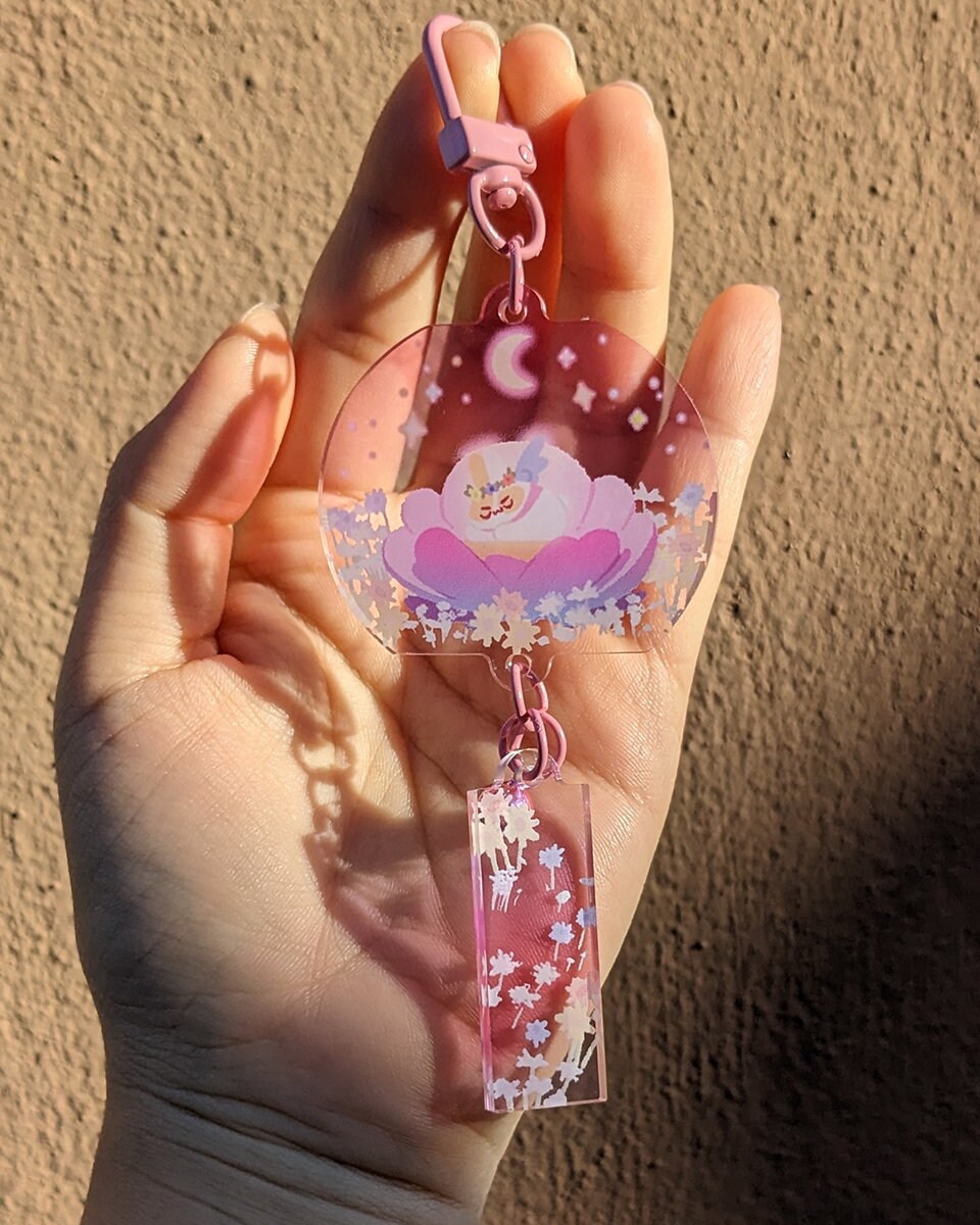 Furin Wind Charms Keychains Dog, Space, Rabbit, Flower, Hedgehog, Music ...