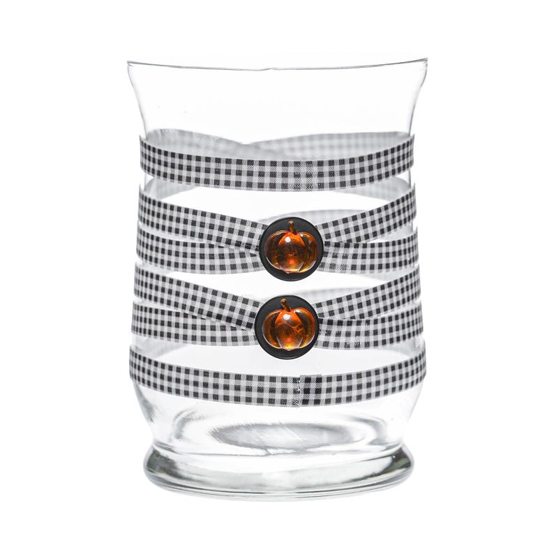 5.5" X 8" Black White Buffalo Plaid Thanksgiving Farmhouse Gem Pumpkins ...