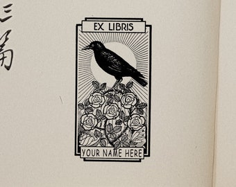 Crow Ex Libris - Etsy
