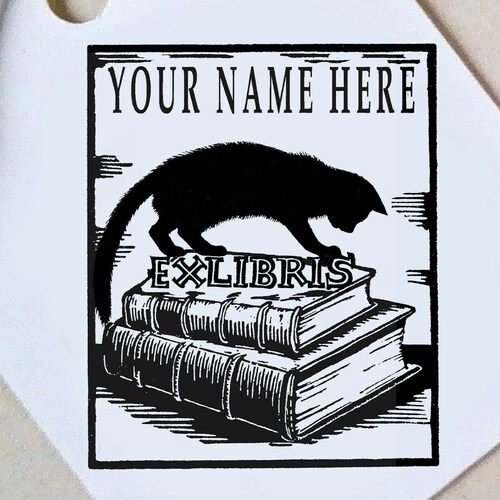 Custom Ex Libris Stamp Custom Printing Press Bookplate - Etsy
