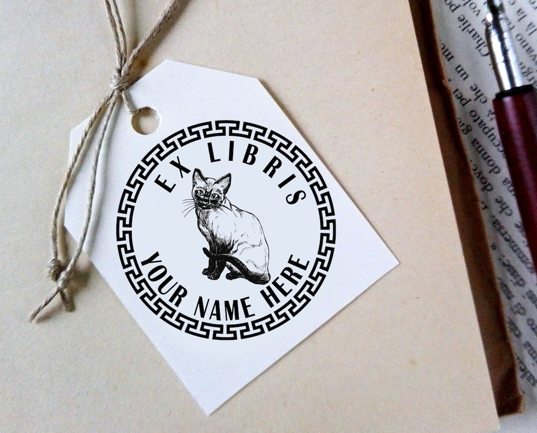 Custom Ex Libris Stamp, Custom Printing Press Bookplate, Personalizable ...