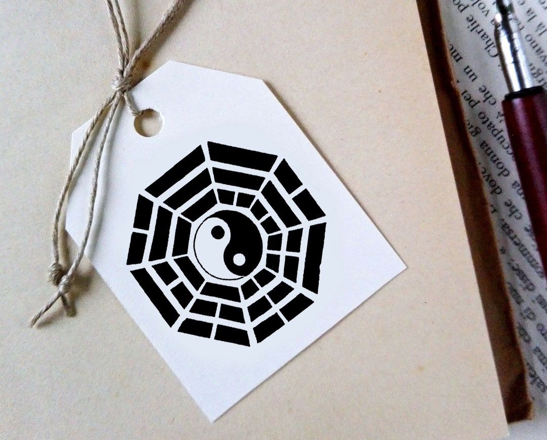 Yin Yang Rubber Stamp, Chinese Symbol Stamp, Taoist Symbol, Yin and ...