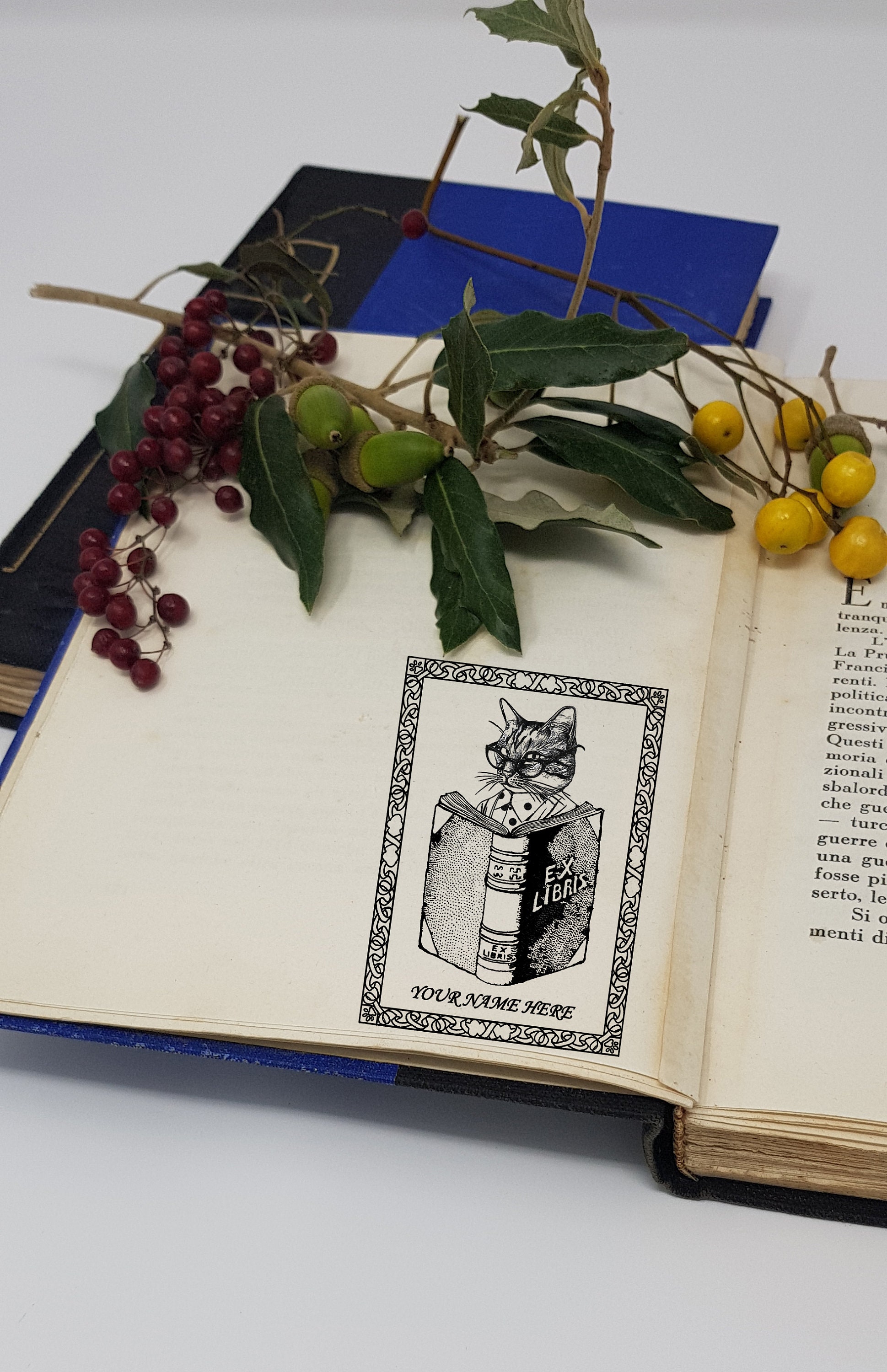 Custom Ex Libris Stamp Custom Printing Press Bookplate - Etsy