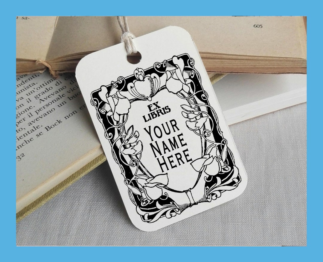 Custom Ex Libris Stamp, Custom Printing Press Bookplate, Personalizable ...