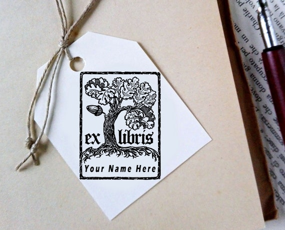 Custom Ex Libris Stamp Custom Printing Press Bookplate | Etsy