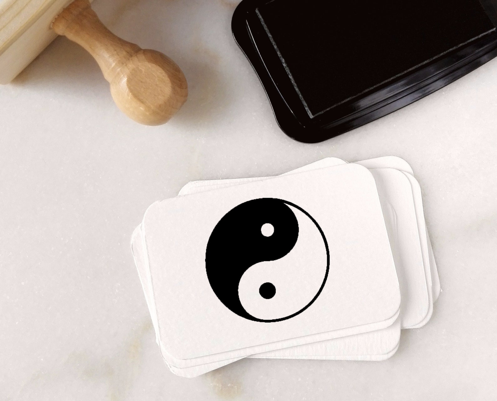 Yin Yang Rubber Stamp Chinese Symbol Stamp Taoist Symbol - Etsy