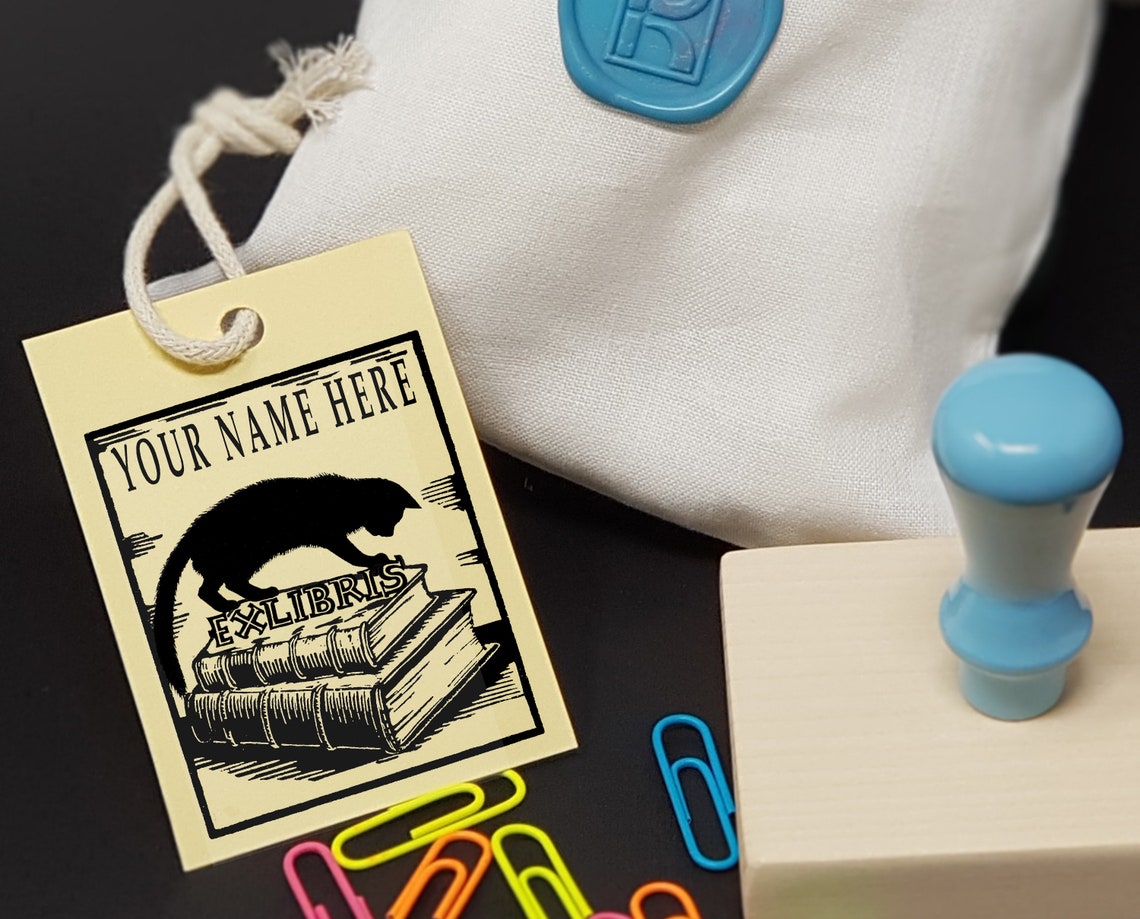 Custom Ex Libris Stamp Custom Printing Press Bookplate | Etsy