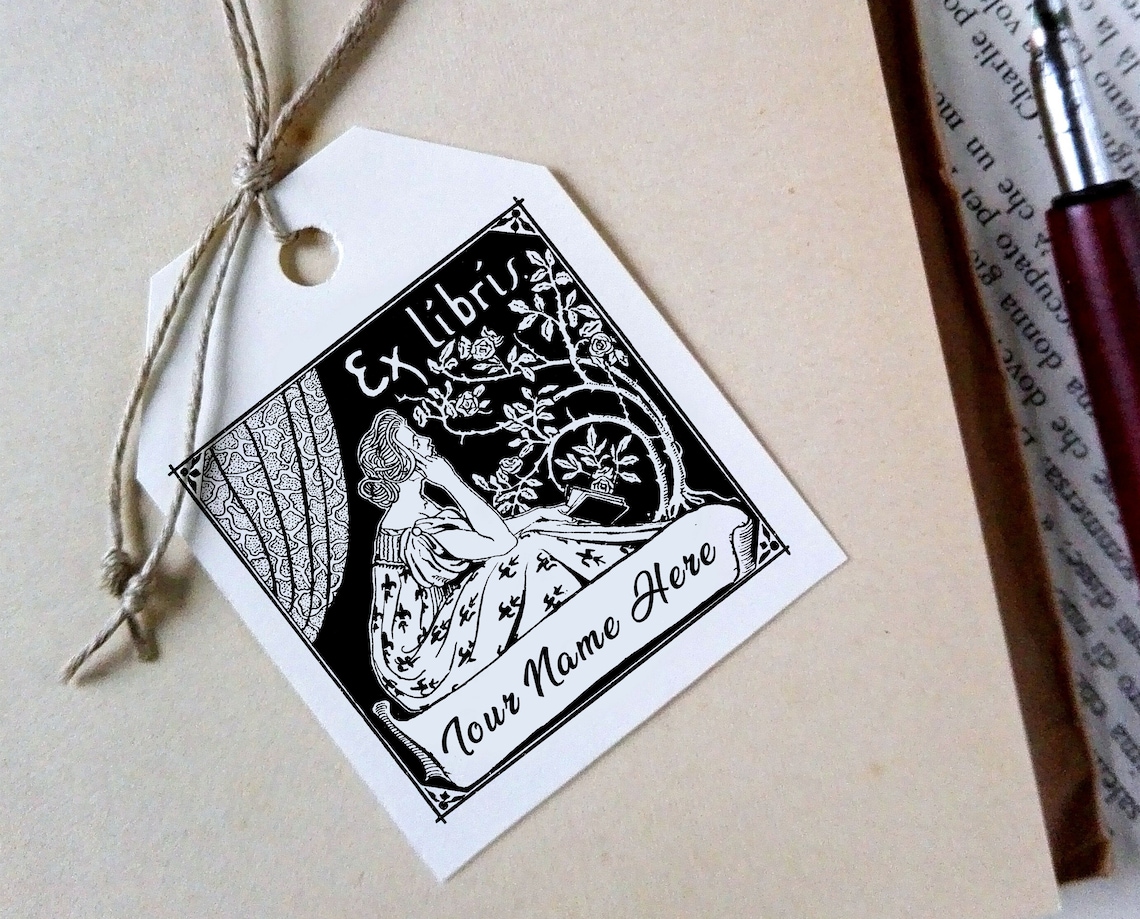 Custom Ex Libris Stamp Custom Printing Press Bookplate - Etsy