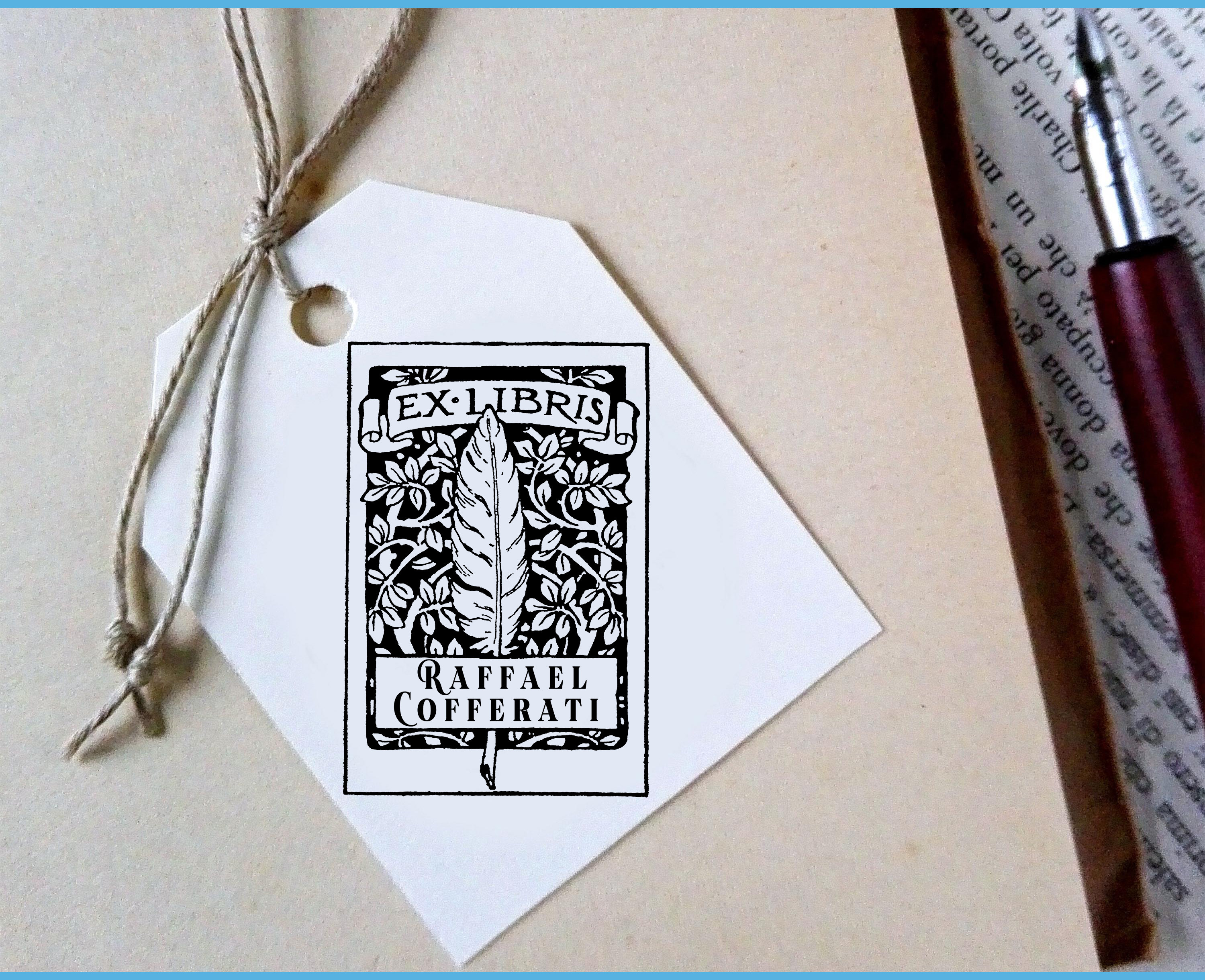 Custom Ex Libris Stamp, Custom Printing Press Bookplate, Personalizable ...