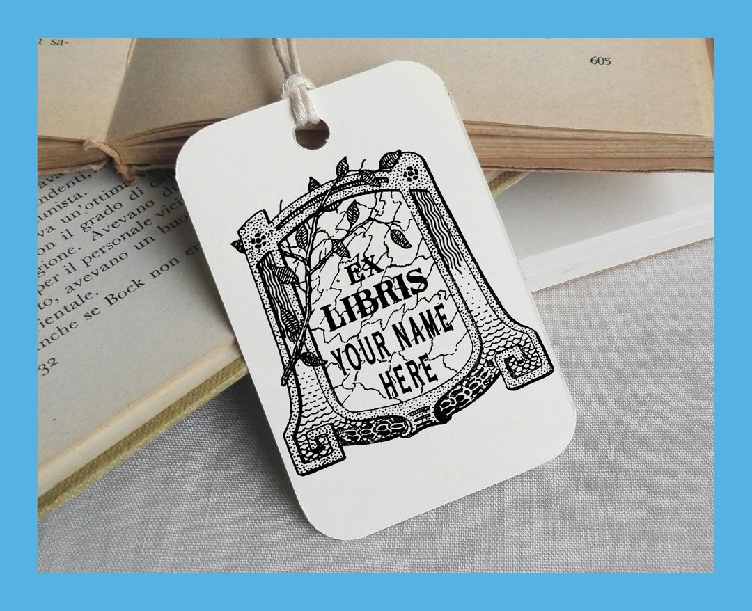 Custom Ex Libris Stamp, Custom Printing Press Bookplate, Personalizable ...