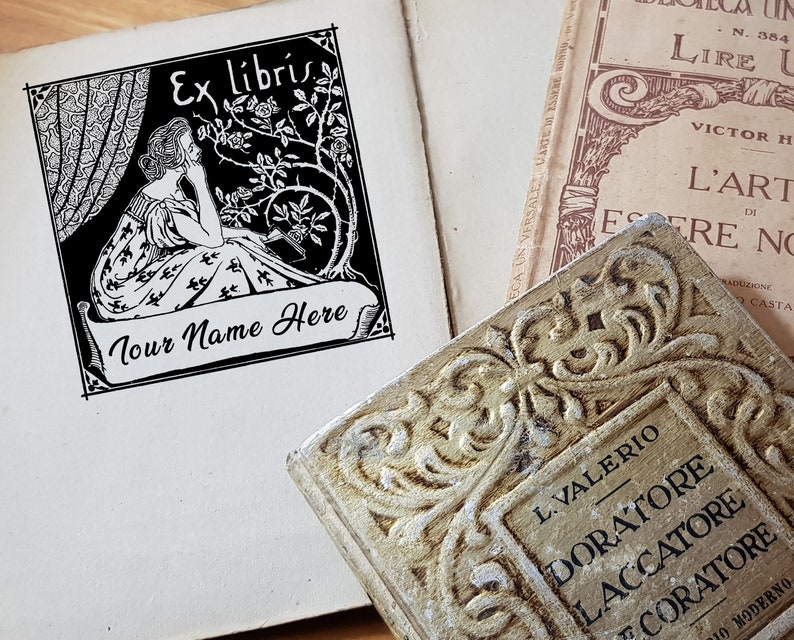 Custom Ex Libris Stamp Custom Printing Press Bookplate - Etsy