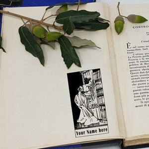 Custom Ex Libris Stamp, Custom Printing Press Bookplate, Personalizable ...