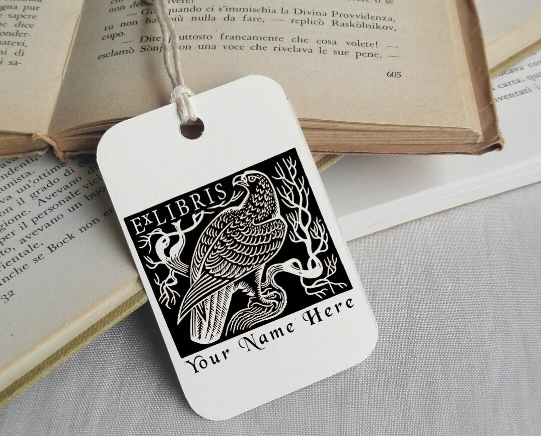 Custom Ex Libris Stamp, Custom Printing Press Bookplate, Personalizable ...