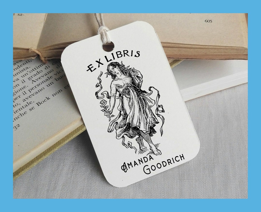 Custom Ex Libris Stamp, Custom Printing Press Bookplate, Personalizable ...