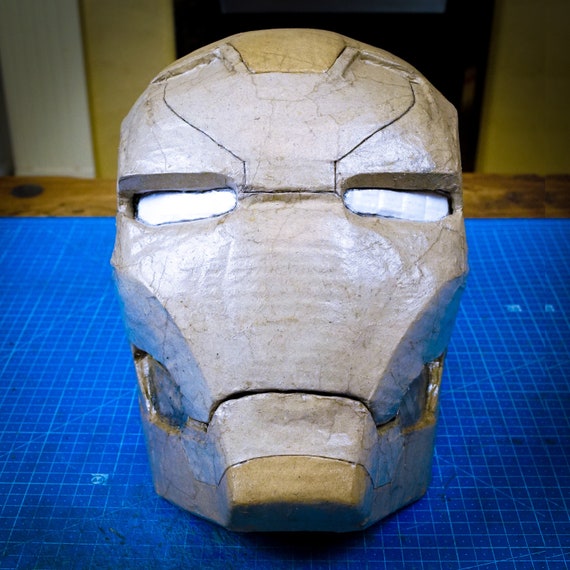 Iron Man Helmet Out Of Cardboard TEMPLATES Etsy
