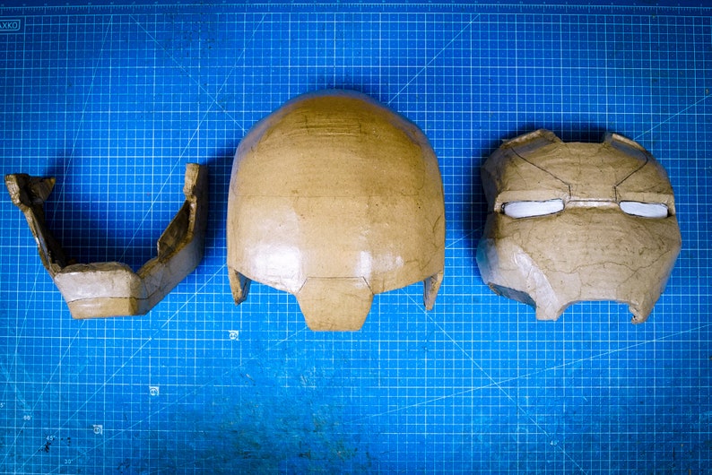 Iron Man Helmet Out of Cardboard TEMPLATES - Etsy