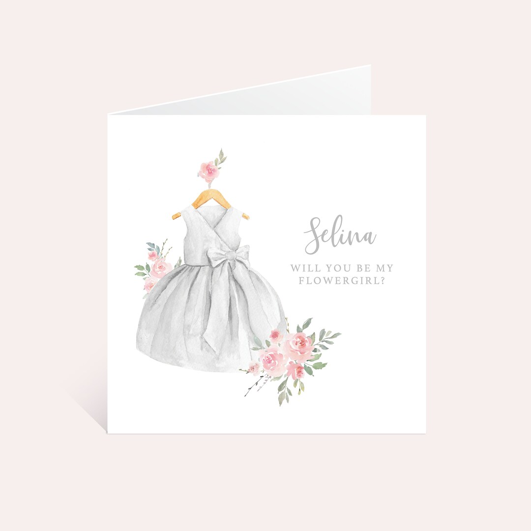 Personalised Flower Girl Card, Flower Girl Card, Flower Girl Proposal ...