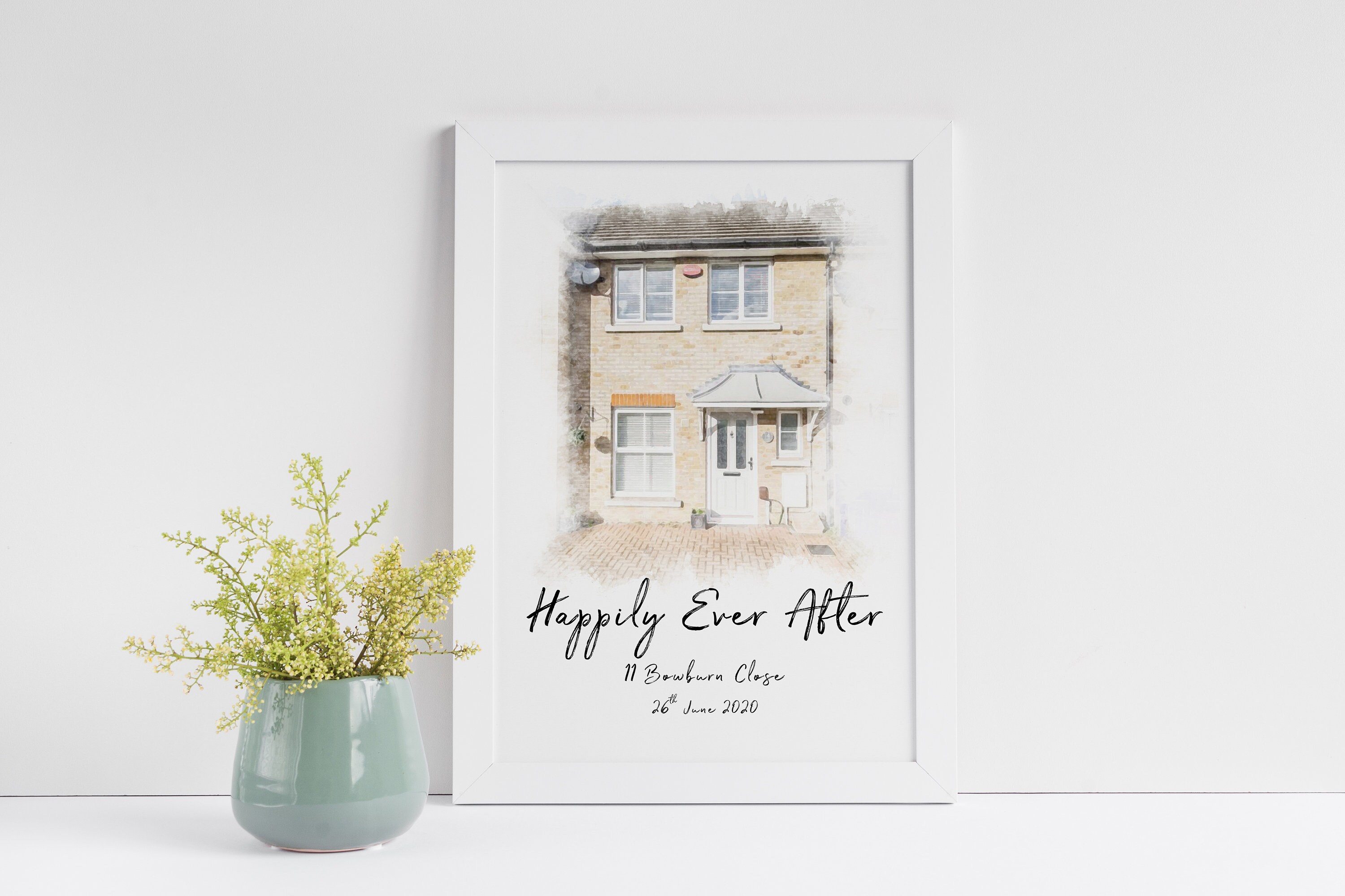 Custom Watercolour Home Print First Home Our Home Custom - Etsy UK
