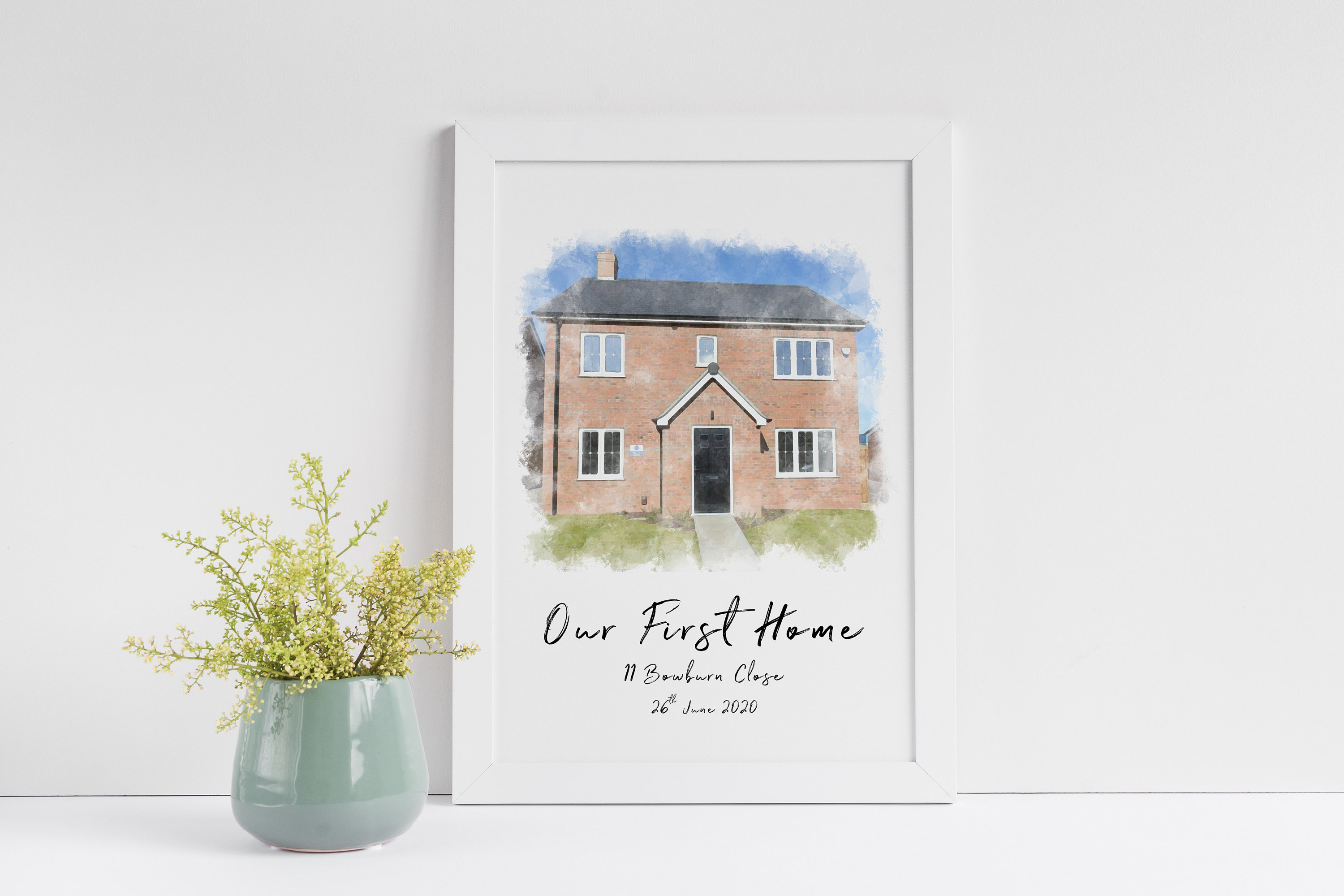 Custom Watercolour Home Print First Home Our Home Custom - Etsy UK