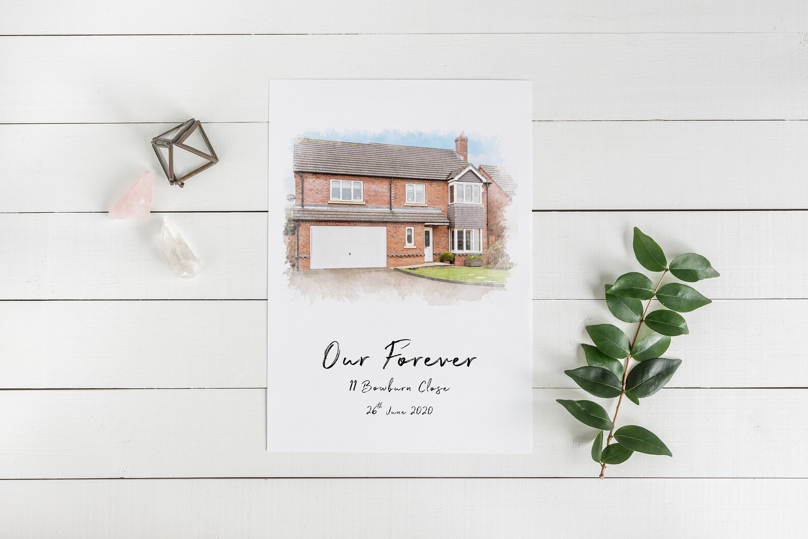 Custom Watercolour Home Print First Home Our Home Custom - Etsy UK