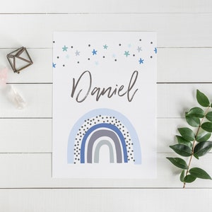 Nursery Print, Rainbow Print, Childrens Name Print, Rainbow Name Print ...