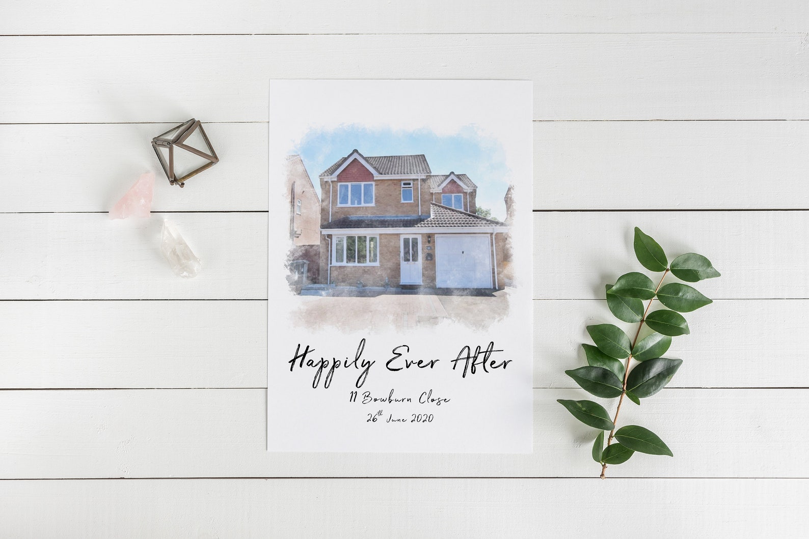Custom Watercolour Home Print First Home Our Home Custom - Etsy UK