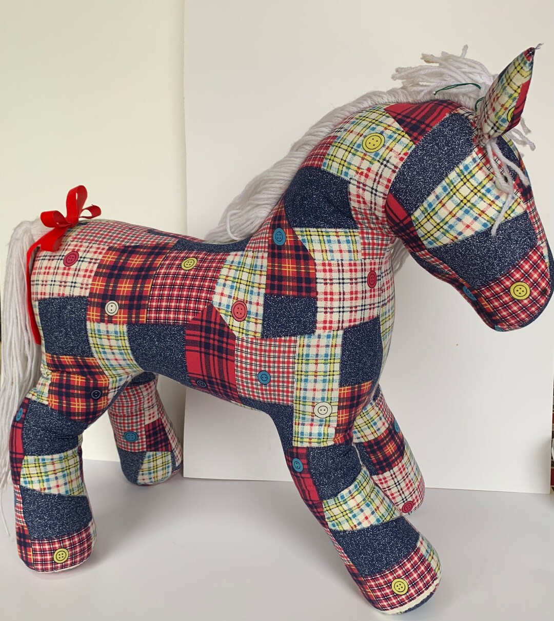 Patchwork Pattern Plush Horse/ Pony - Etsy