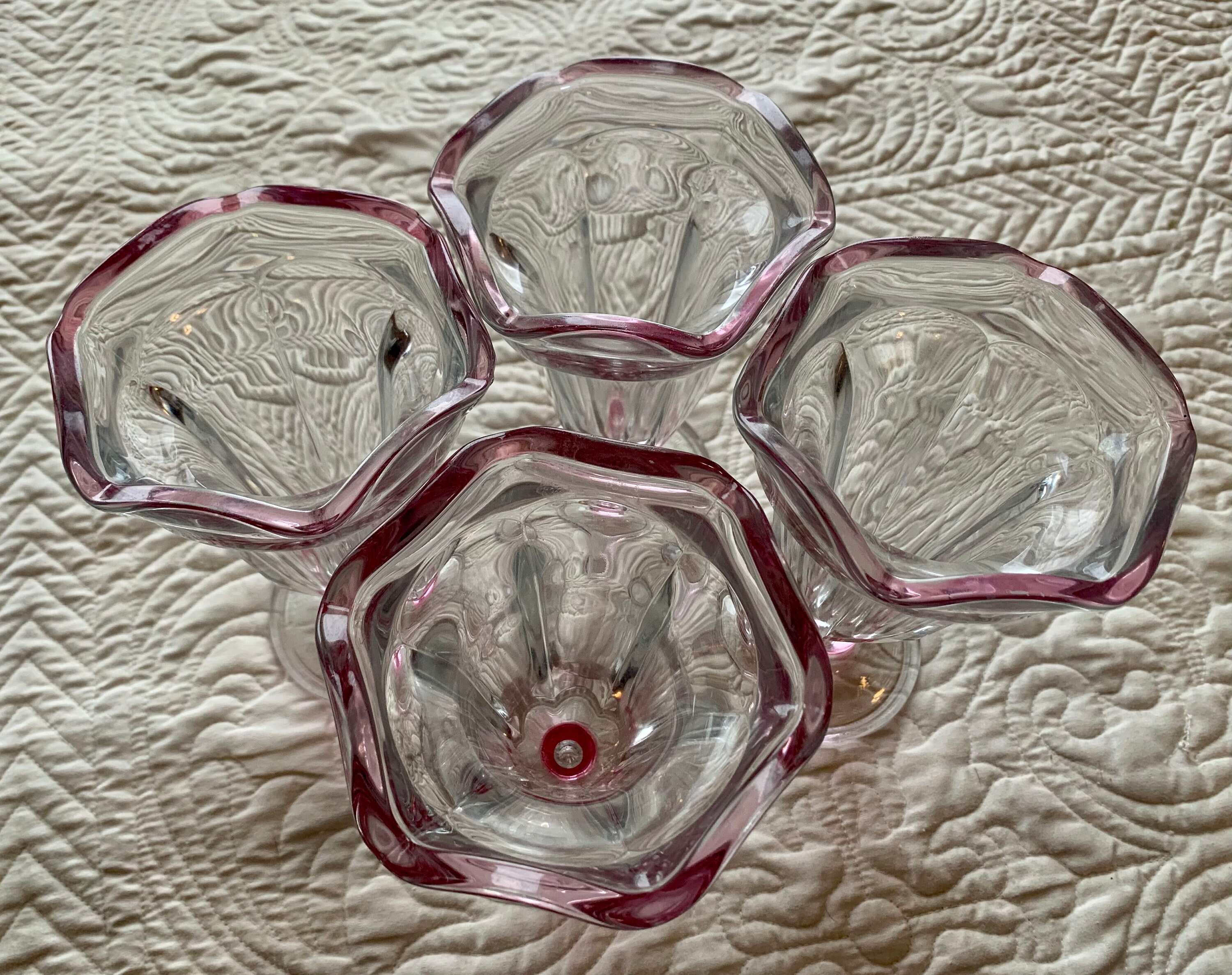 Pink Tulip Sundae and Dessert Dishes - Etsy