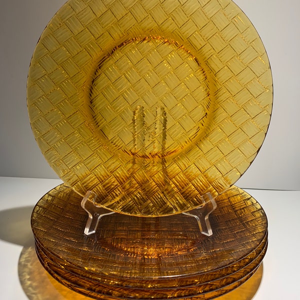 Amber Glass Plates - Etsy