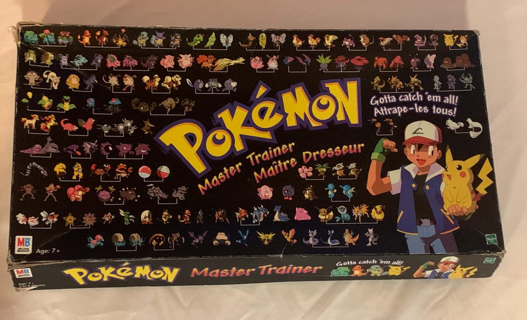 1999 POKÉMON Master Trainer Board Game by Milton Bradley - Etsy
