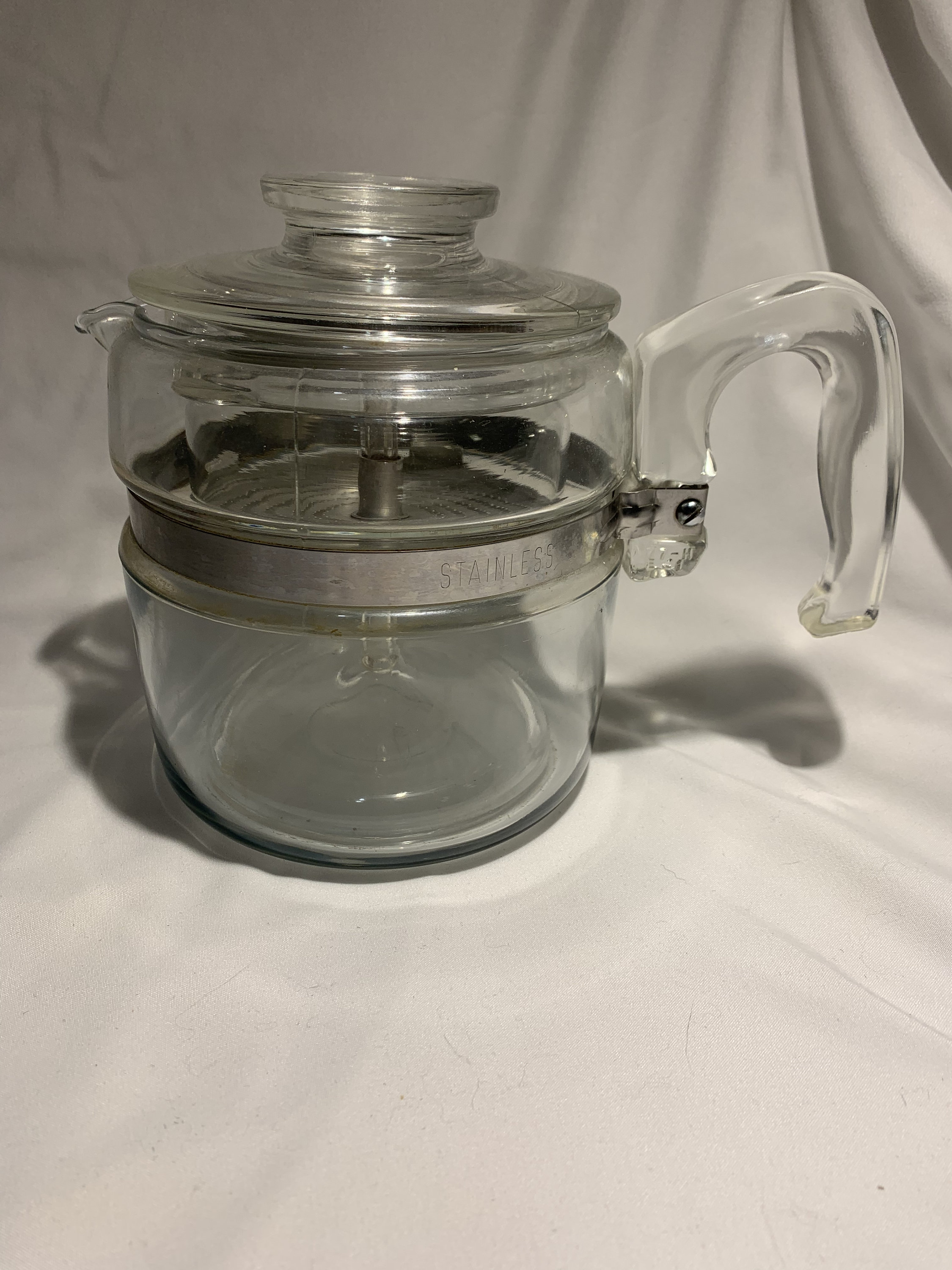 Vintage Pyrex 7754 B Flameware Glass Coffee Percolator Pot Complete 4 ...