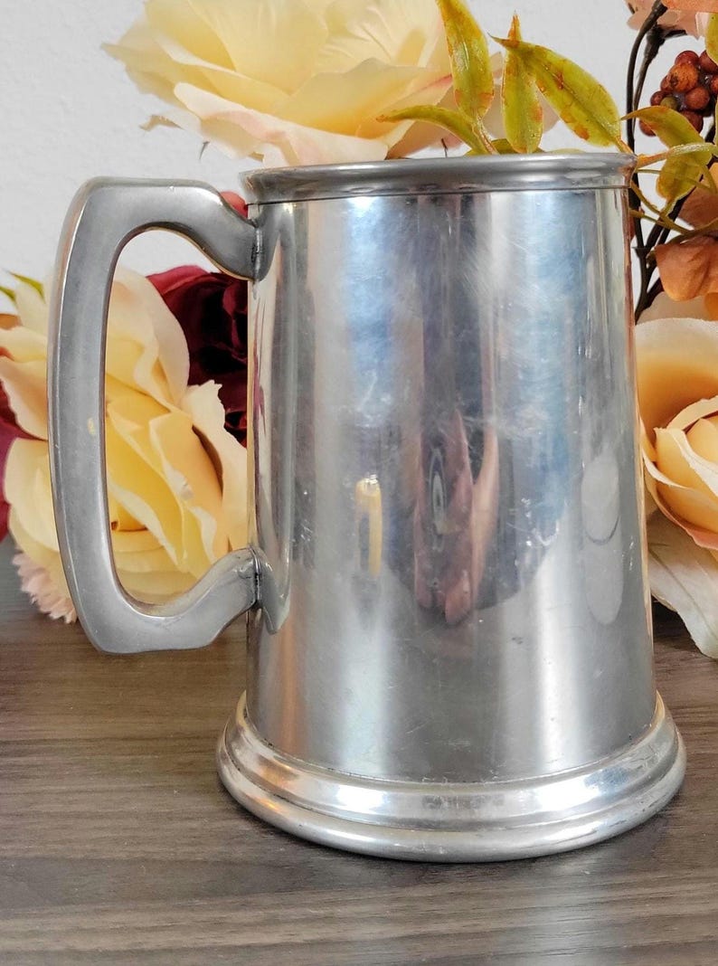 Pewter Beer Mug With a Transparent Base Vintage Sheffield Pewter - Etsy