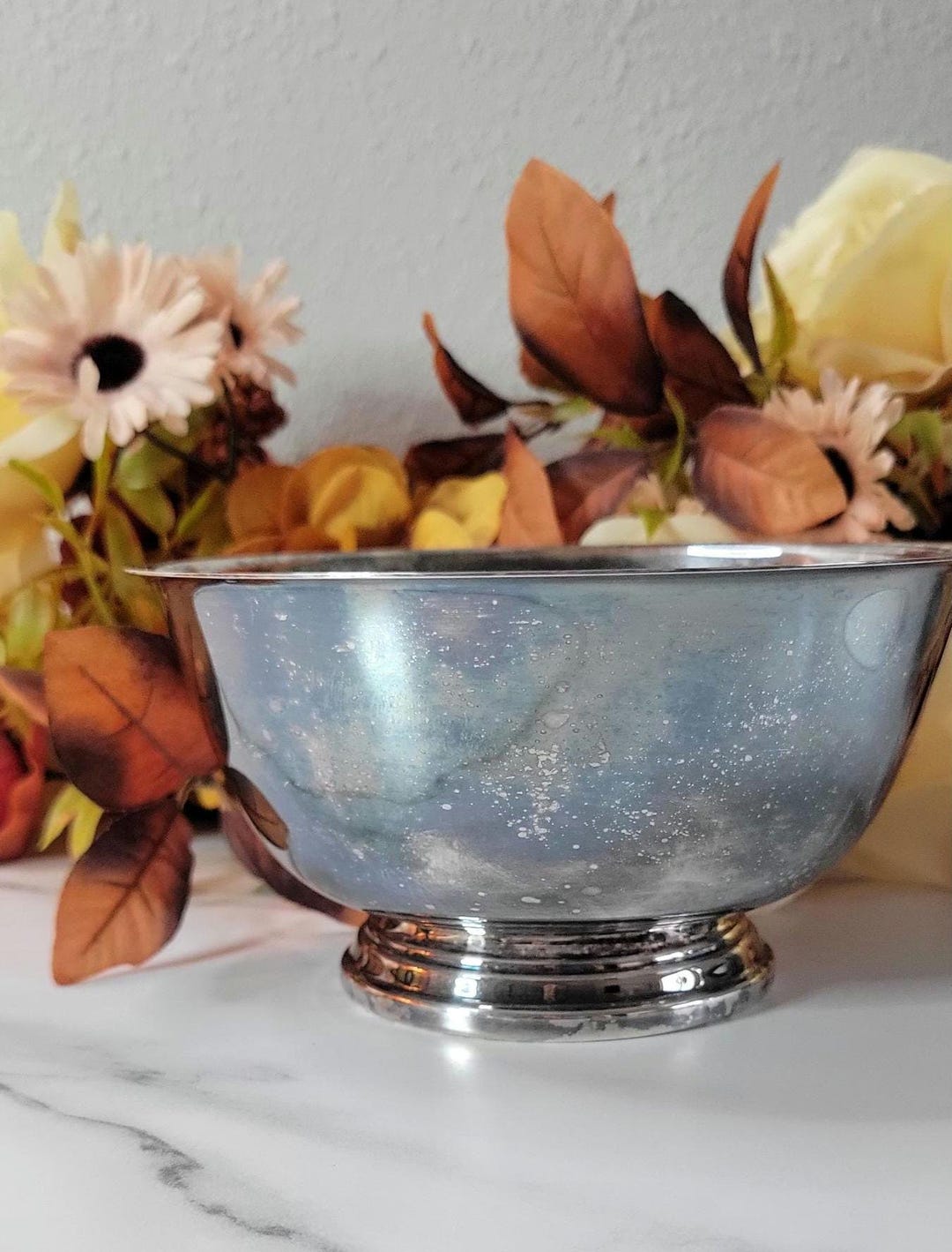 Vintage Oneida Paul Revere Reproduction Silver Plate Footed Bowl 6 ...