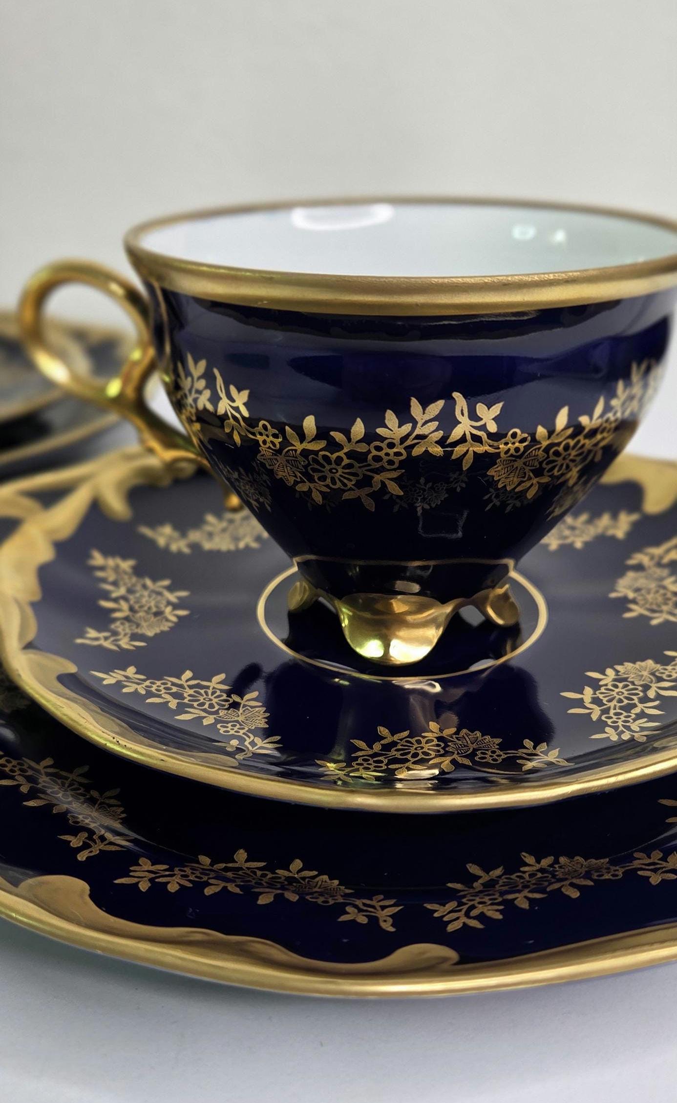 Vintage Lichte Fine China Tea for Two - Echt Kobalt - Made in German ...