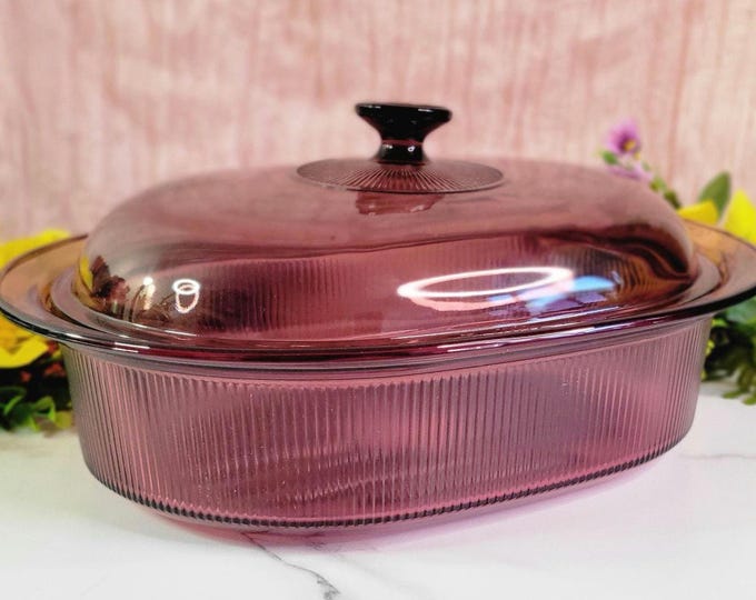 Vintage Corningware/pyrex Oval Roaster and Lid - 4 Qt. - VISION ...