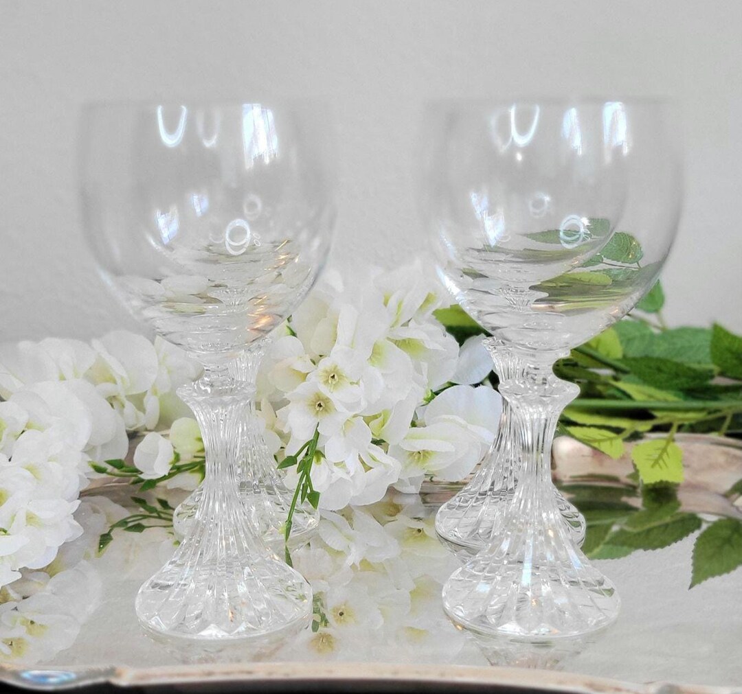 Vintage Mikasa "ritz" Crystal Wine Goblets - 4 Pcs. - Art Deco Design ...