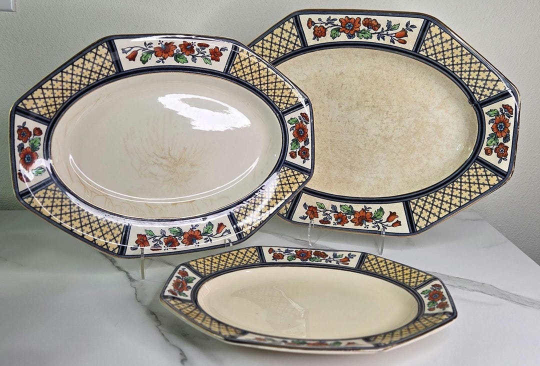 Rare Antique John Maddock and Sons Ltd. "lowestoft" Serving Platters ...