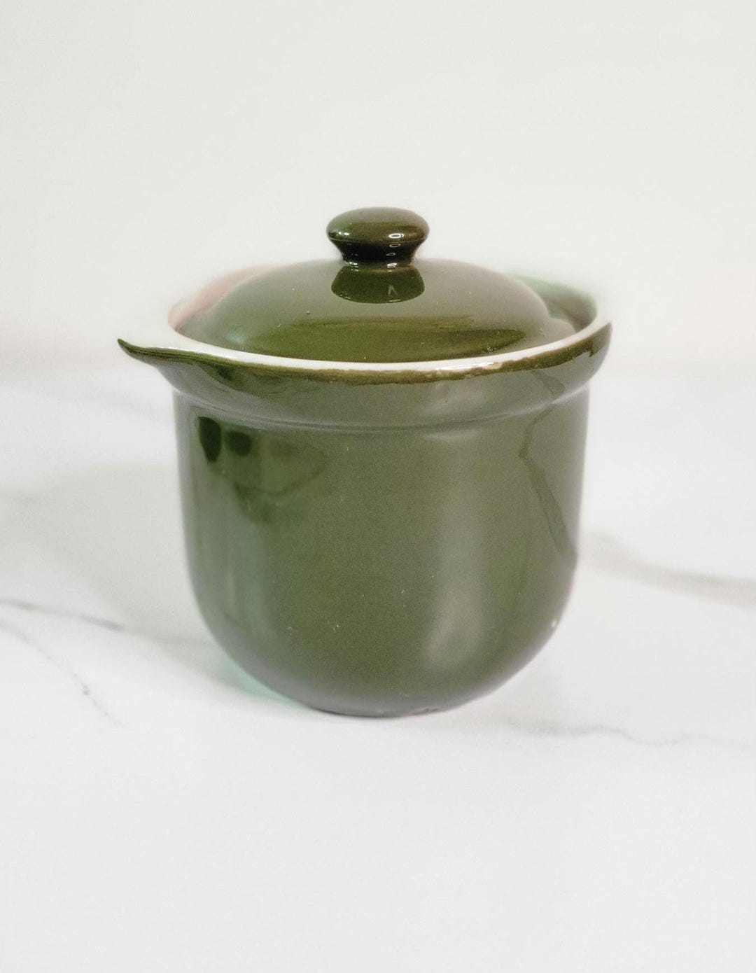 Handled Marmite With Lid - Vintage Hall - Forest Green - 5" - Etsy