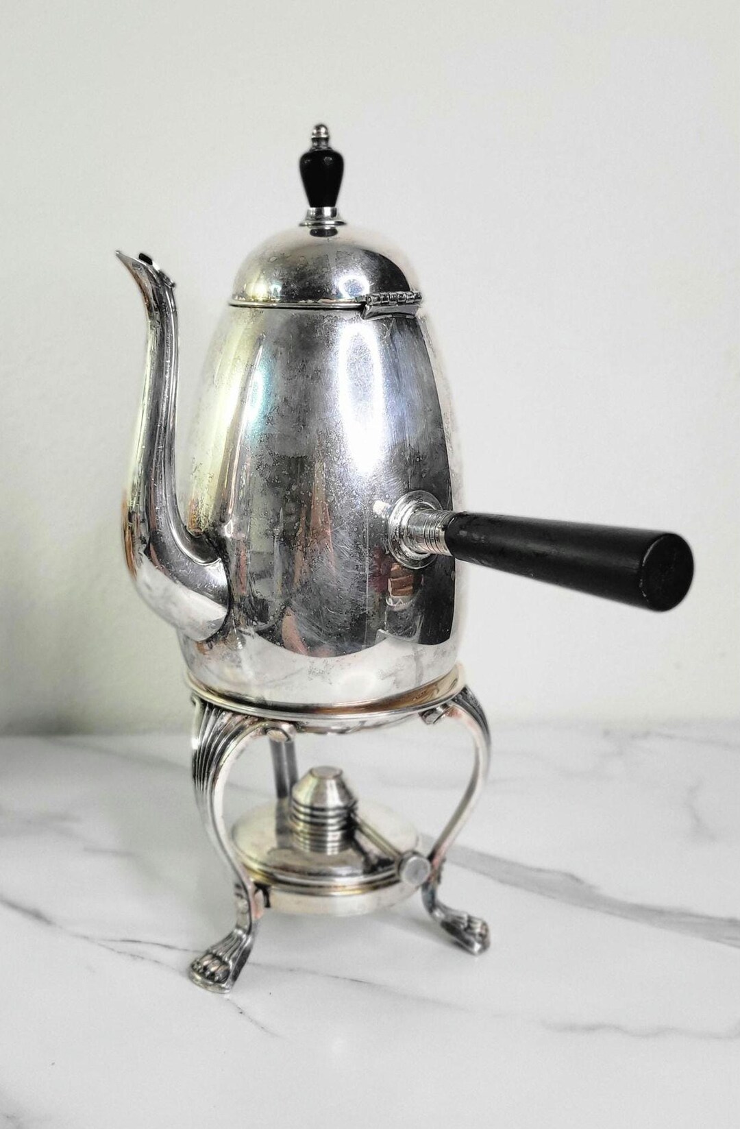 Vintage EB Rogers Silver Co. Silver on Copper Cezve Turkish Coffee Pot ...