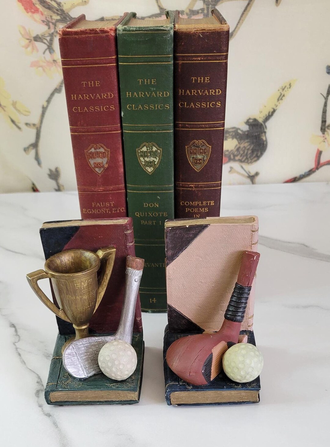 Vintage Golf Themed Miniature Bookends - Etsy
