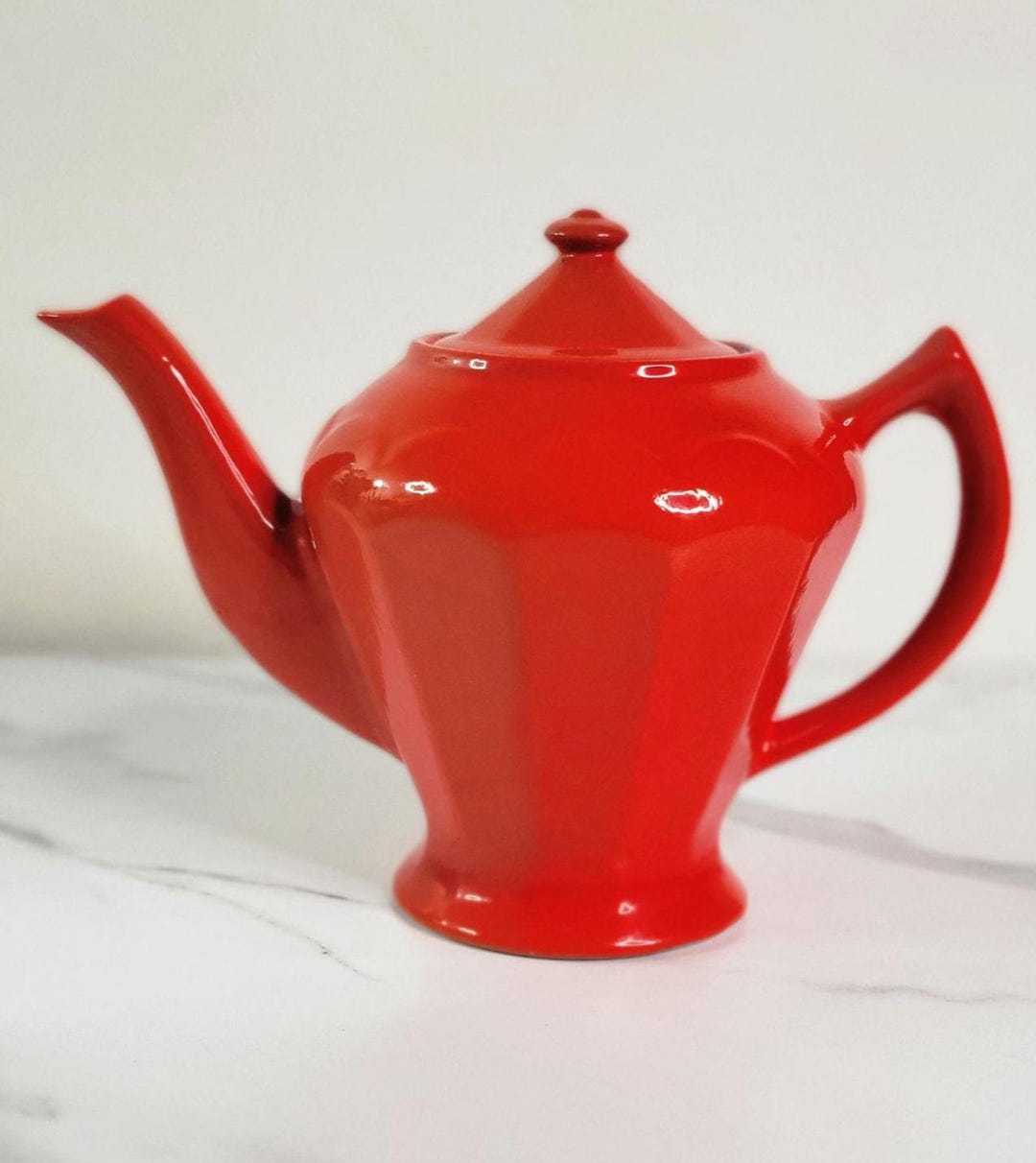 RARE Vintage China Red Teapot - 'albany' - by Hall China - 6 Cup ...