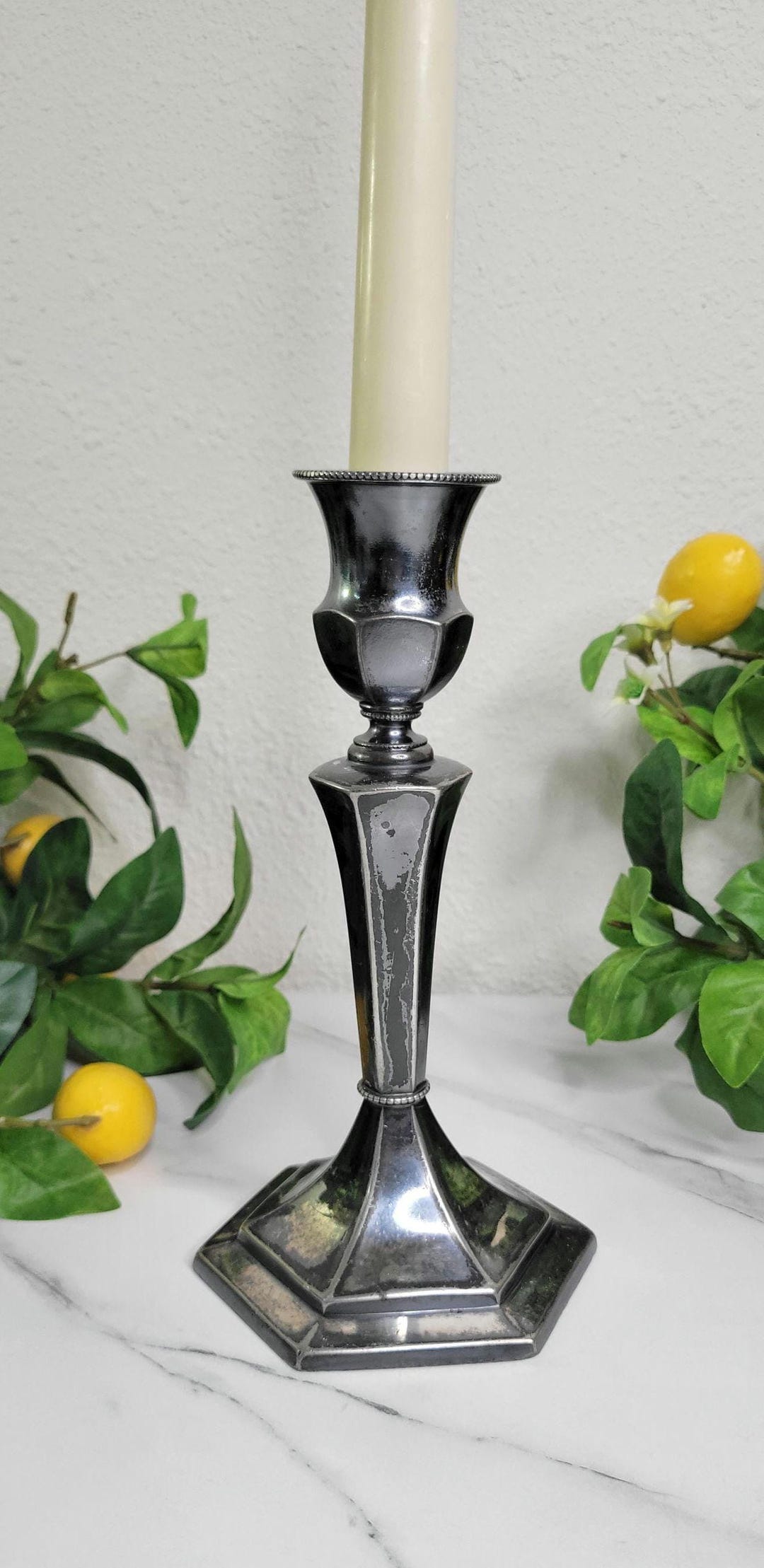 Vintage Wilcox Silverplate Co. Quadruple Plate Candlestick Holder ...