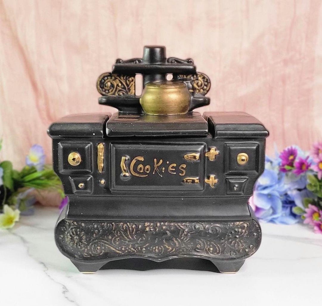 Cast Iron Cook Stove Cookie Jar - Vintage Mccoy Pottery USA - Etsy