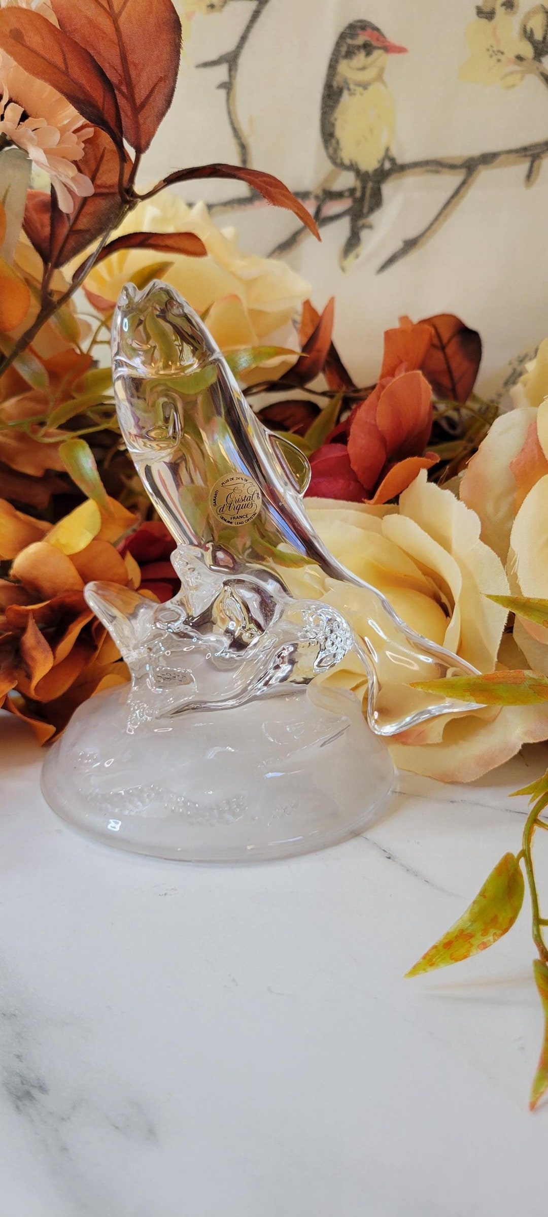 Vintage Cristal D'arques Durand Trout Fish Made in France - Etsy