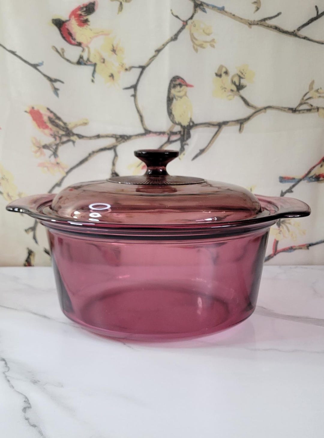 Corning Ware/pyrex 'vision' Cranberry Dutch Oven 3.5 L - Etsy