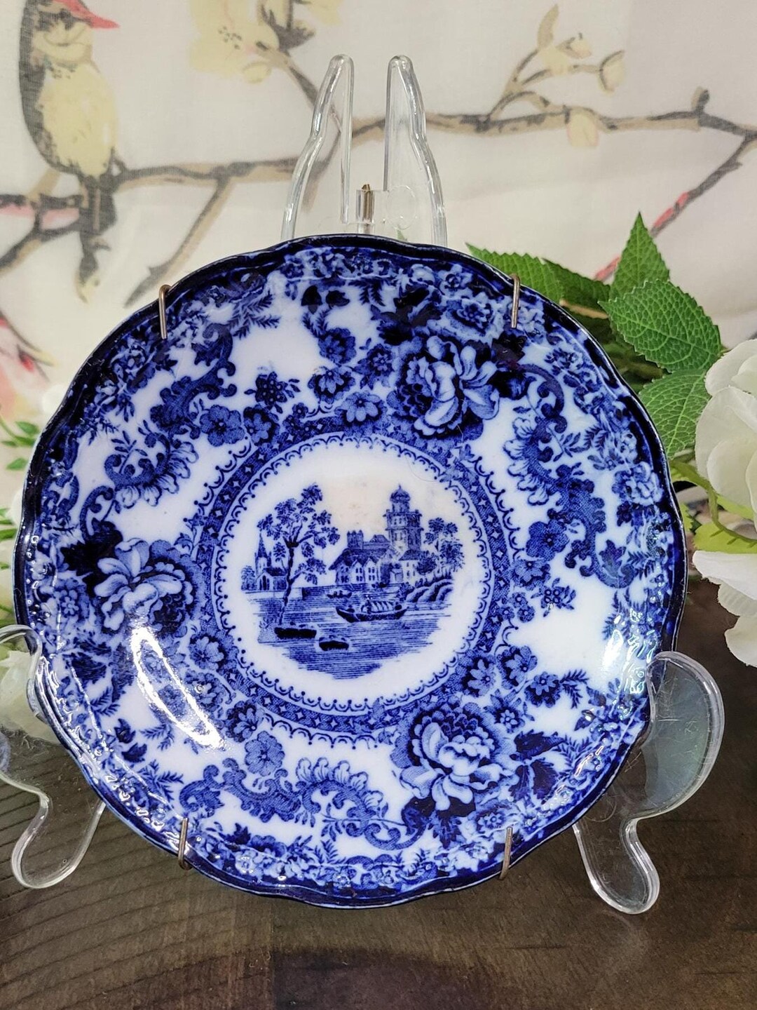 Antique Saucer F. Winkle & Co. togo Flow Blue Design Made in England ...