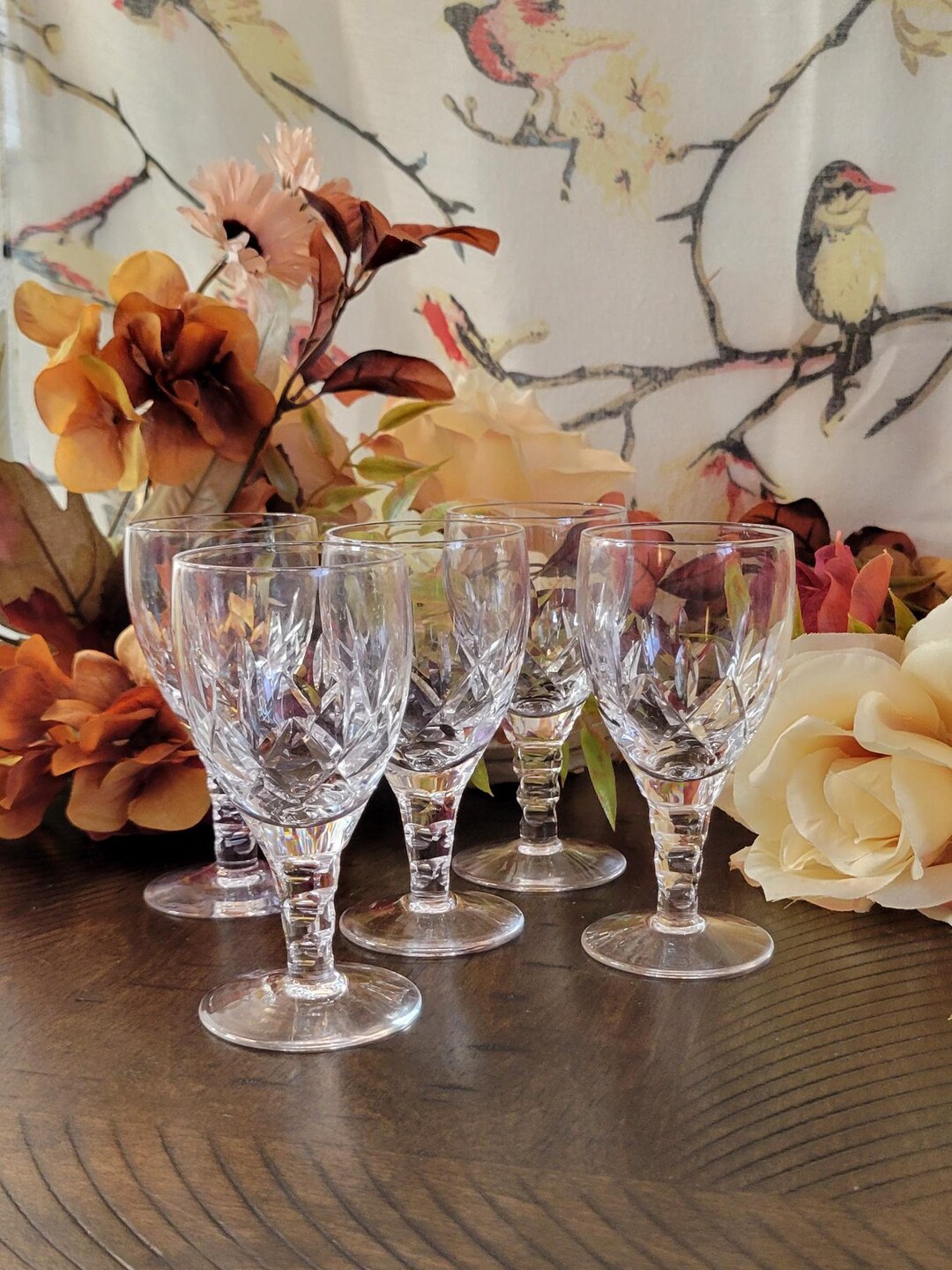 Vintage Crystal Port Glasses - Stuart Crystal, England - "carlingford ...
