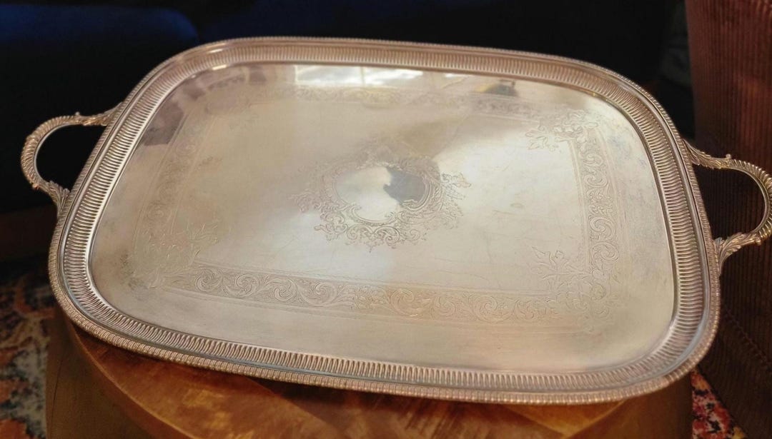 RARE Antique Birks-ellis Regency Plate Silverplated Serving Tray - Etsy