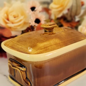 Vintage Casserole Dish W/ Lid - Rectangular Glazed Ceramic - Elizabeth David T. G. Green England ...