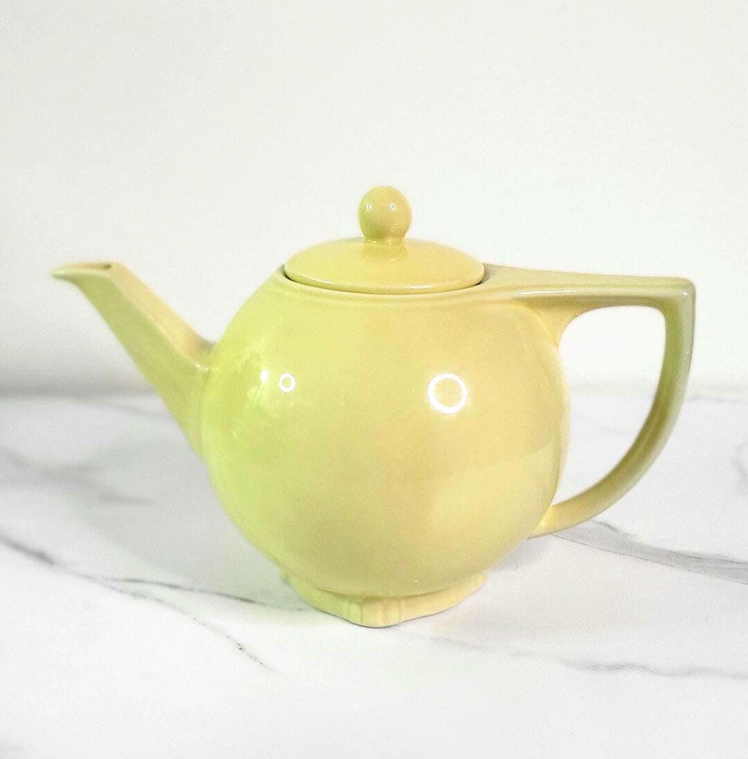 Vintage Yellow Teapot - by Hall - Made in USA - Etsy